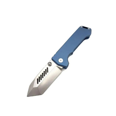 Alpha Beast Prime Blue Folding Knife PMP Knives - JB Outman
