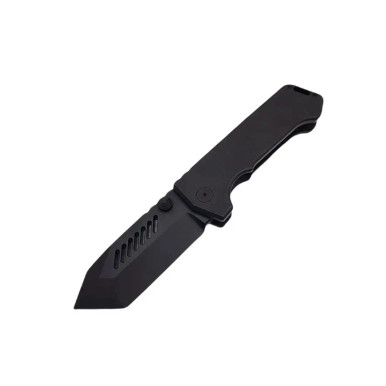 Alpha Beast Prime Black Folding Knife PMP Knives - JB Outman