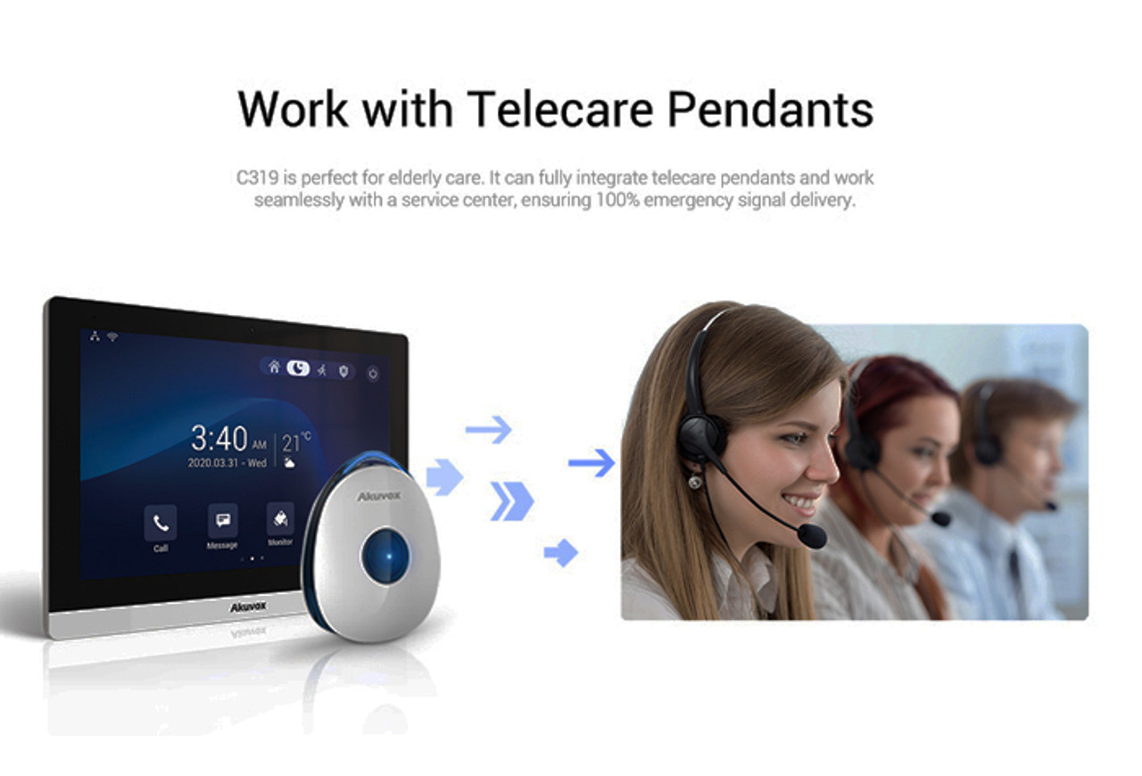 Akuvox C319 is a 10” Android indoor monitor with smart intercom features