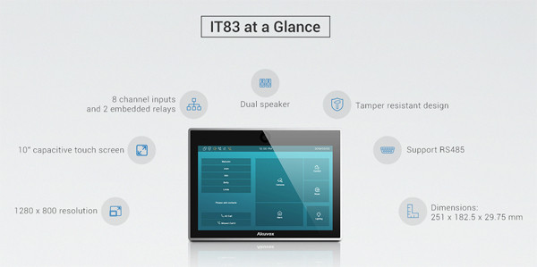 Akuvox IT83 is a 10” Android indoor monitor