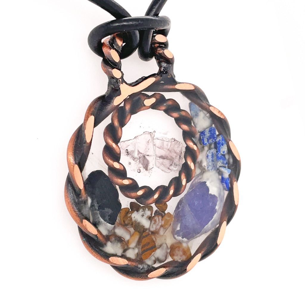 Archangel Metatron Copper Tensor Healing Pendant