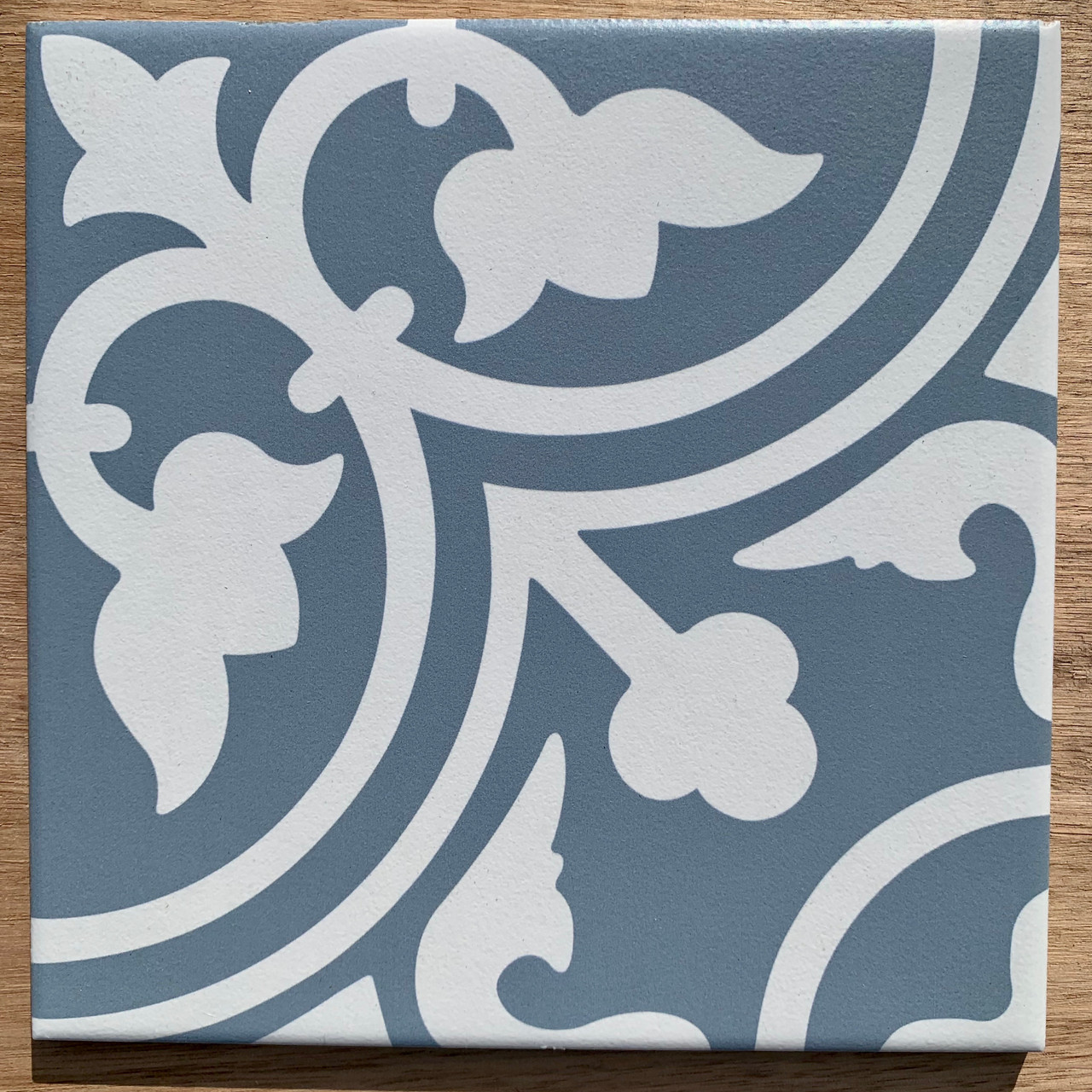 Shadow Encaustic Look Wall and Floor Tile - Baby Blue - Tiles4less