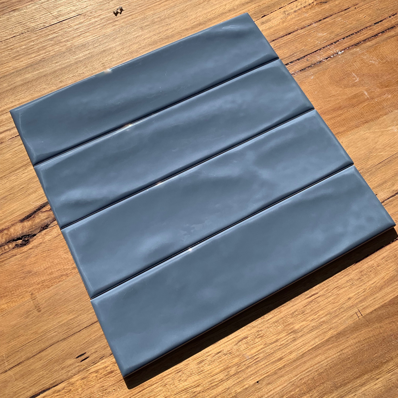 Marlow Ocean Ripple Gloss Subway Wall Tile 300x75mm