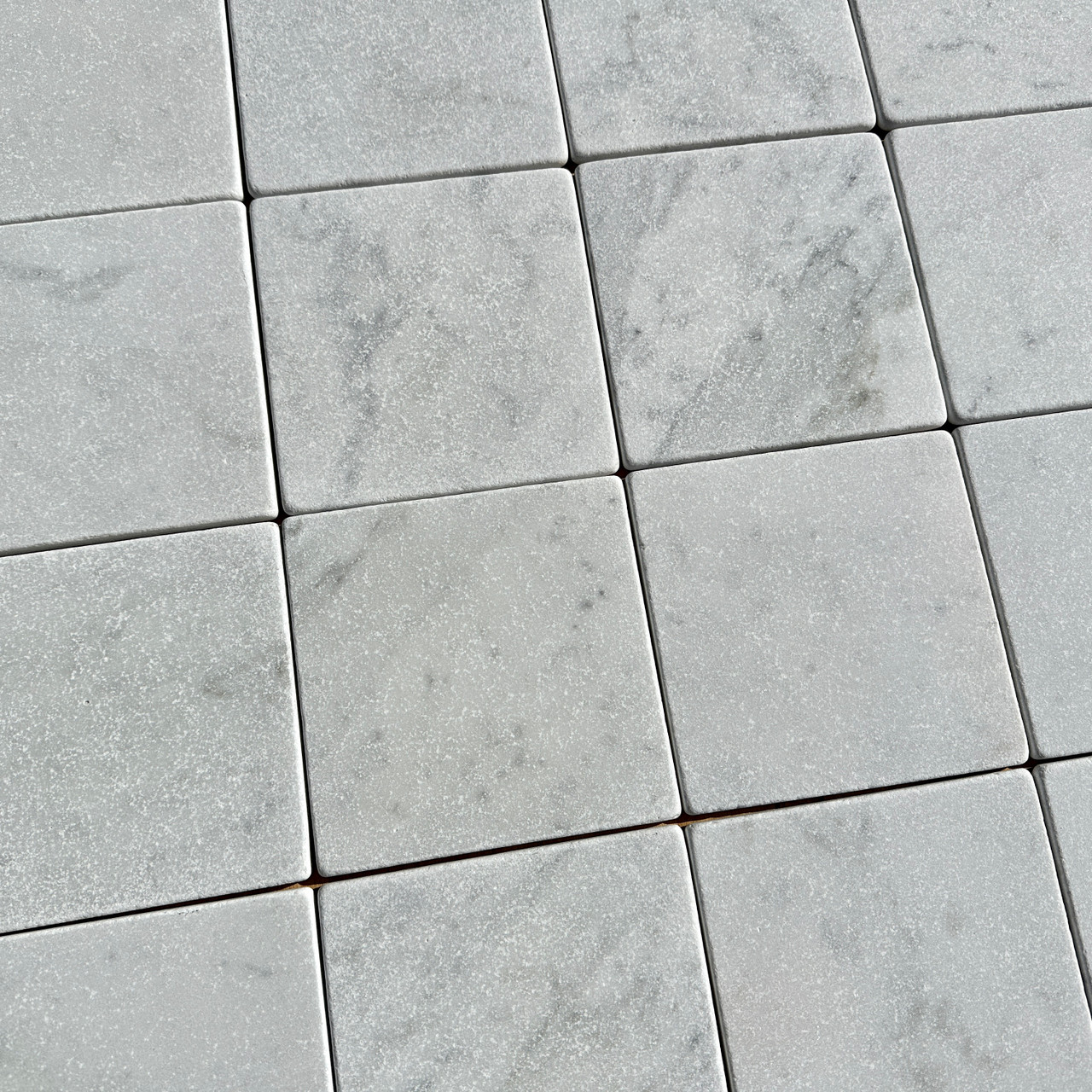 Carrara Marble Tumbled Wall and Floor Tile 150mm