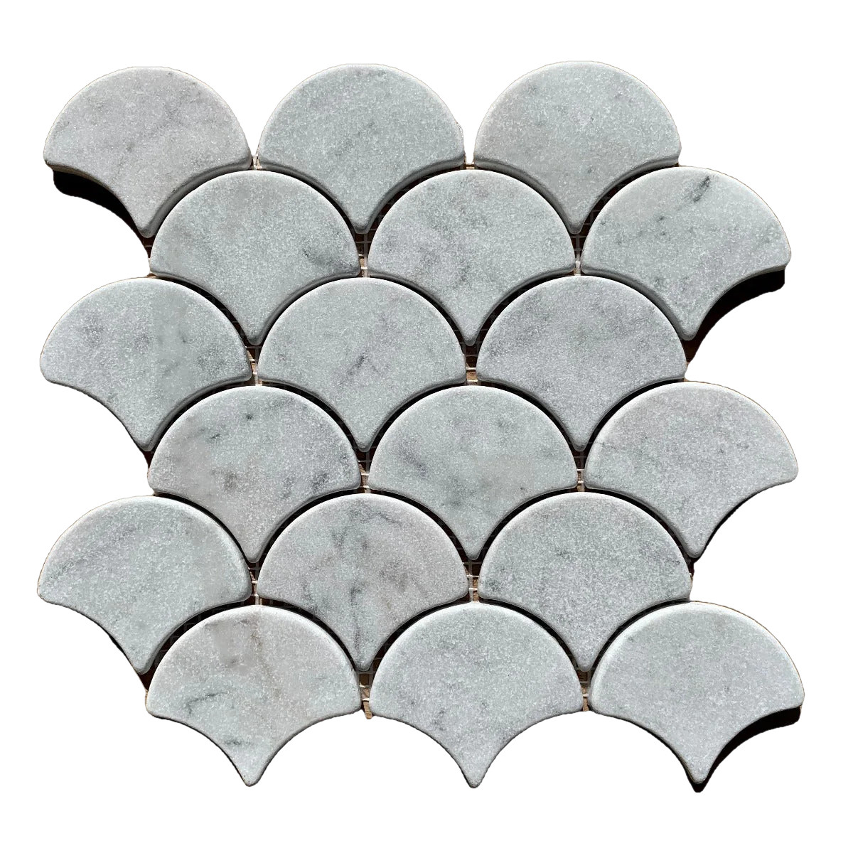 Carrara Tumbled Marble Fishscale Mosaics To Buy Online Now! - Tiles4less