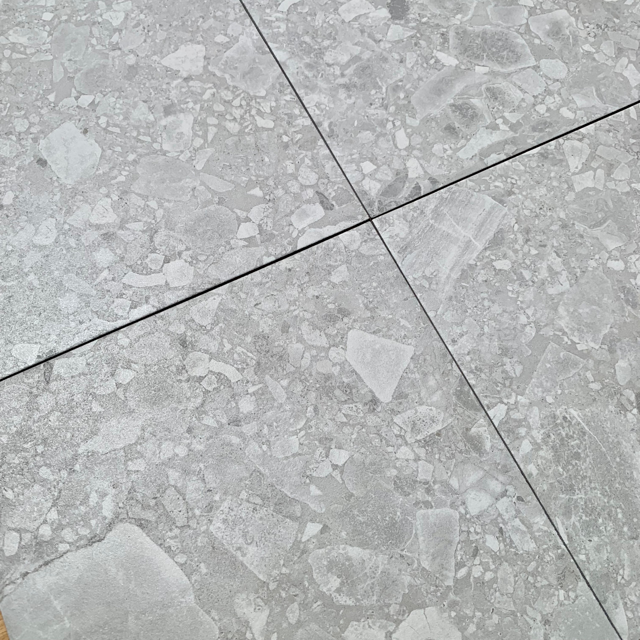Venetian Grey Terrazzo Look Porcelain Tile