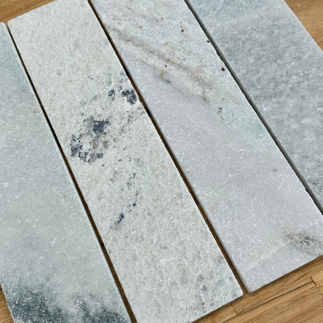 Ming Green Tumbled Marble Wall and Floor Tile 300x75mm - Direct ...