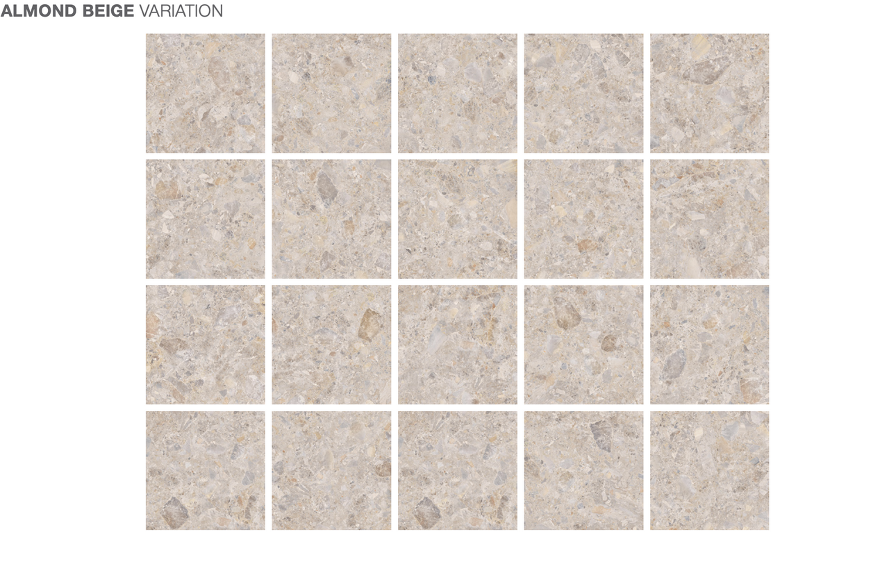 Roccia Almond Terrazzo Wall and Floor Tile