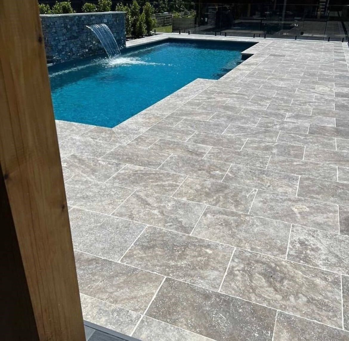 Kas Silver Travertine Pavers 30mm