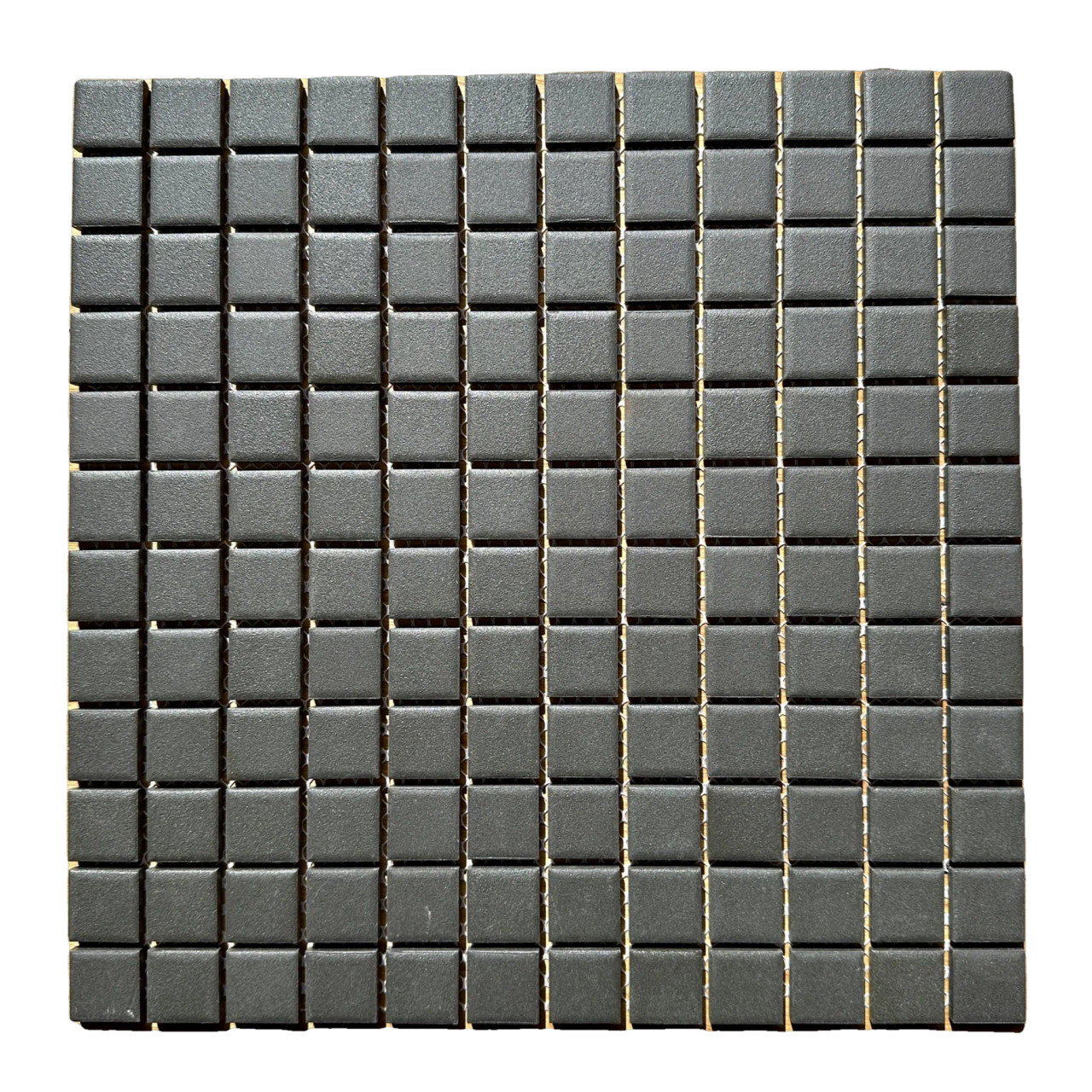 Buy Textured anti-slip Charcoal Porcelain Square Mosaics 23mm - Tiles4less