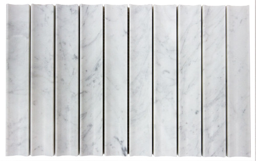 Moderne Concave Kit Kat - Carrara Marble