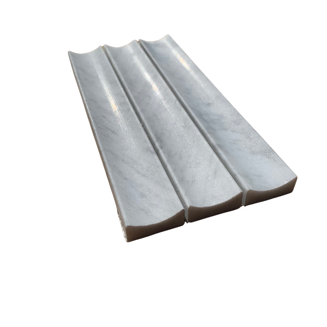 Moderne Concave Kit Kat - Carrara Marble
