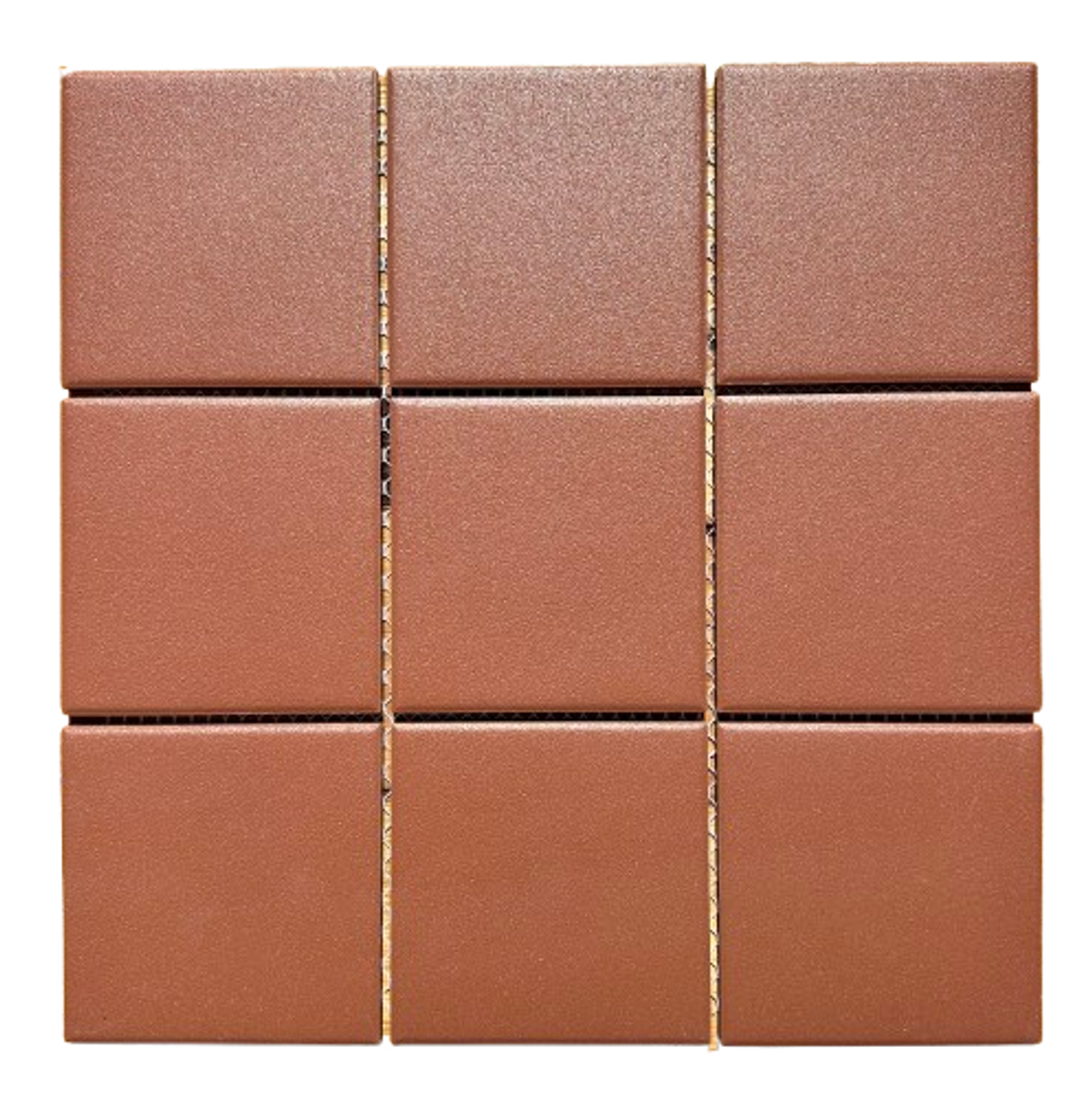 Buy Unglazed Chestnut Porcelain Square Mosaics 97mm - Tiles4less