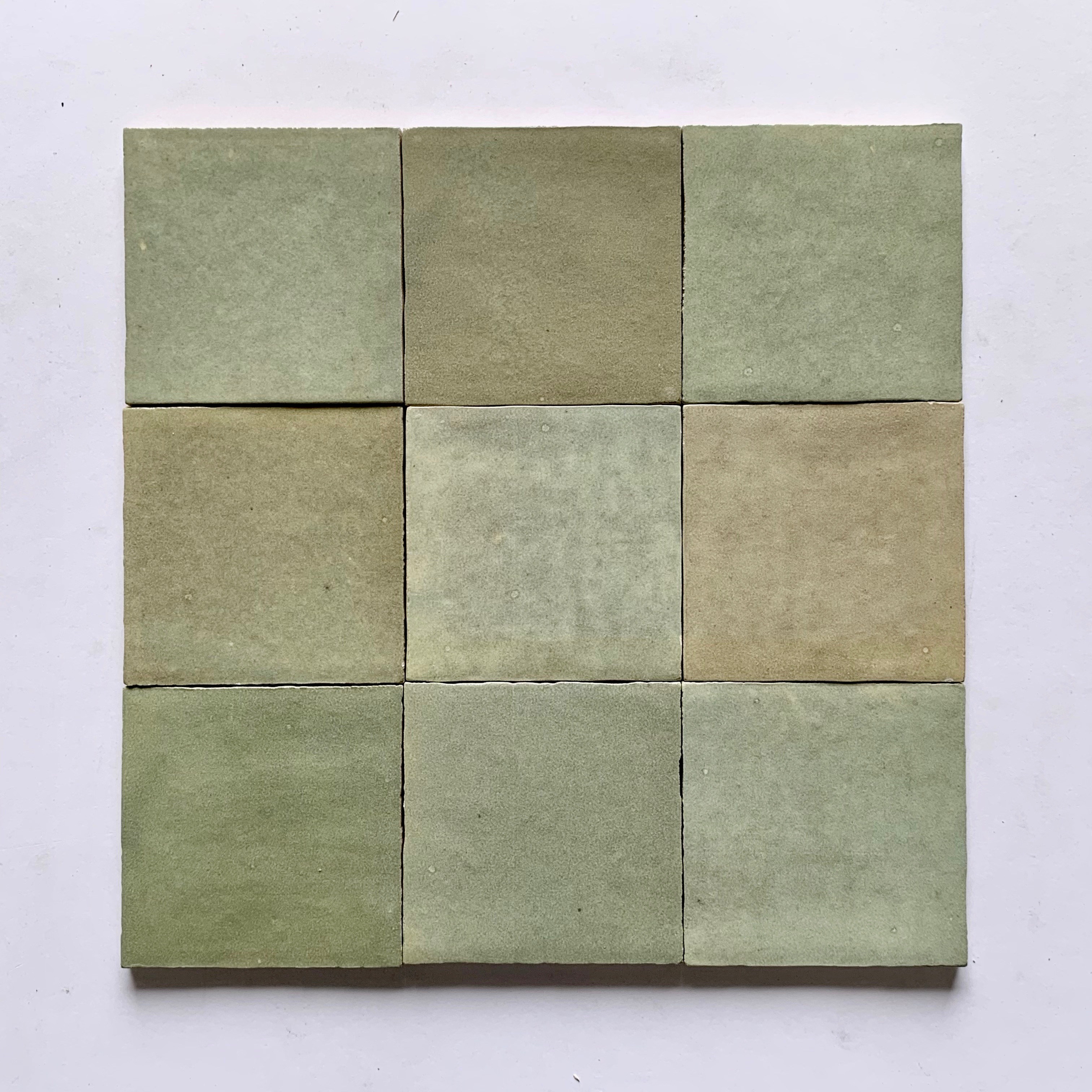 Zellige Salvia Gloss Wall Tile 10cm - Buy Online at Tiles4less