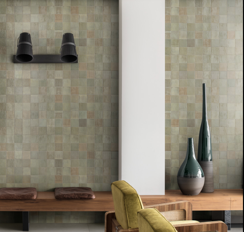 Zellige Salvia Gloss Wall Tile 10cm - Buy Online at Tiles4less