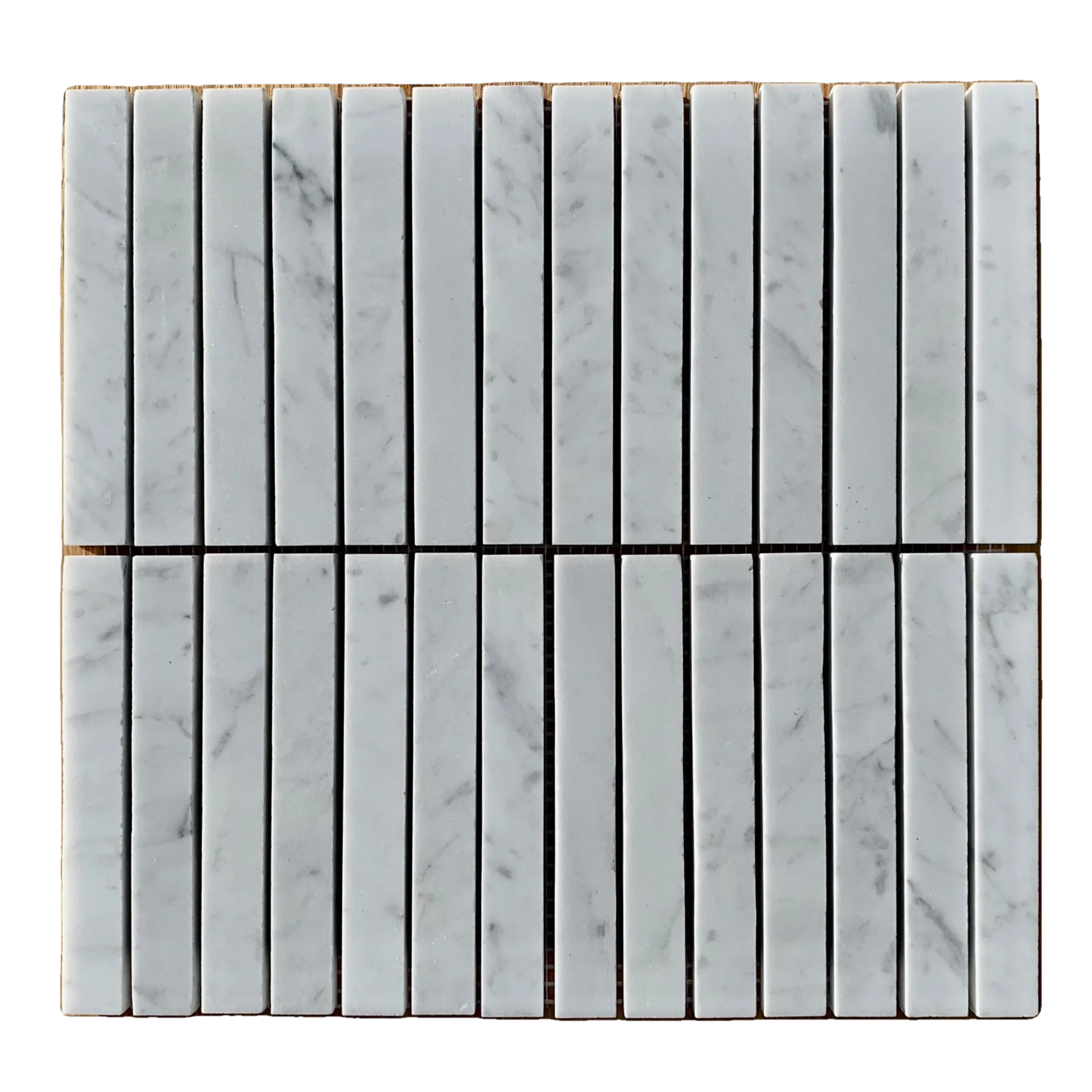 Carrara Honed Marble Kit Kat Mosaic Tile 145x20mm - Buy Online at ...