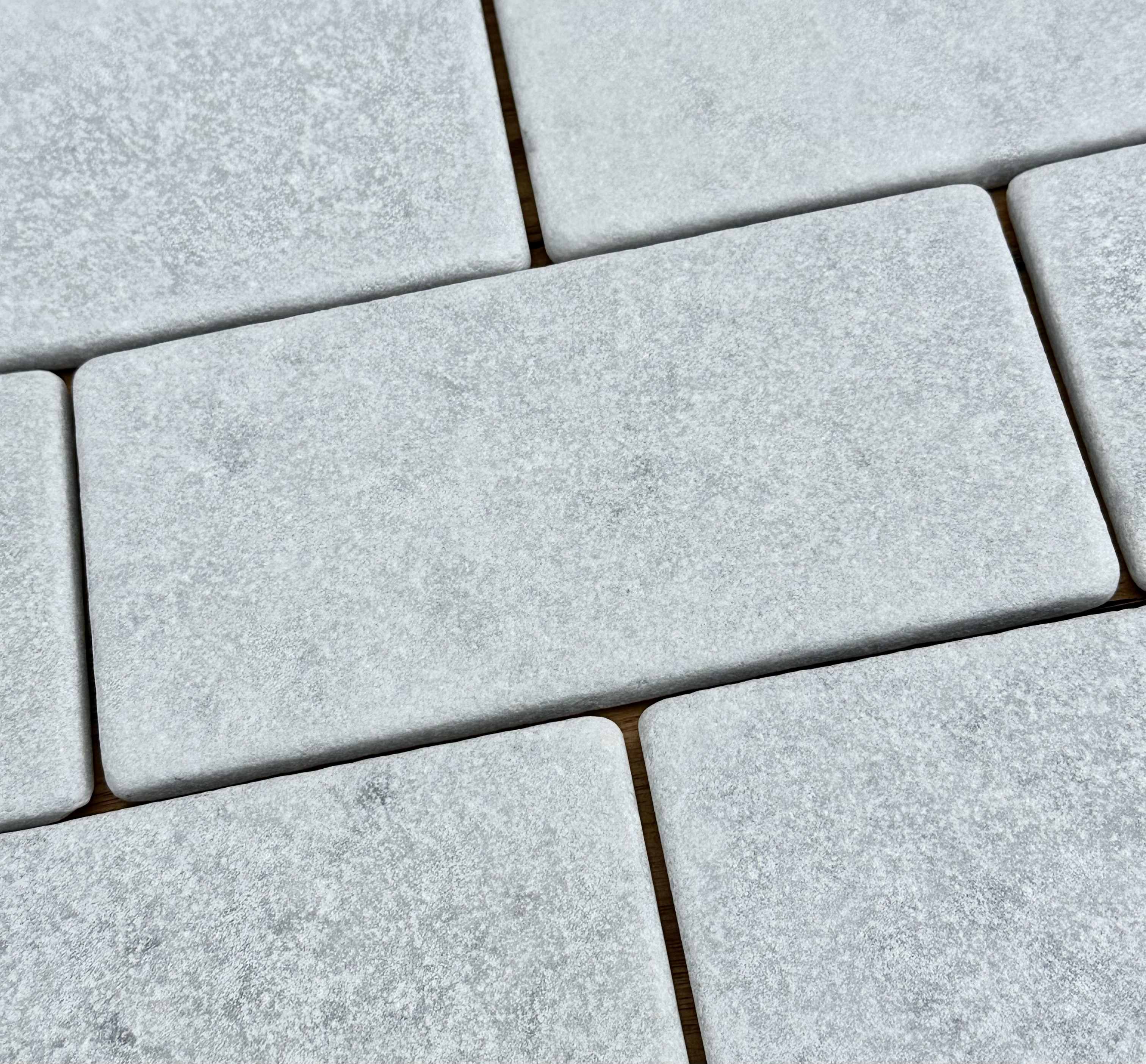 Carrara Tumbled Marble Subway Tile 150x75mm - Buy Direct From The ...