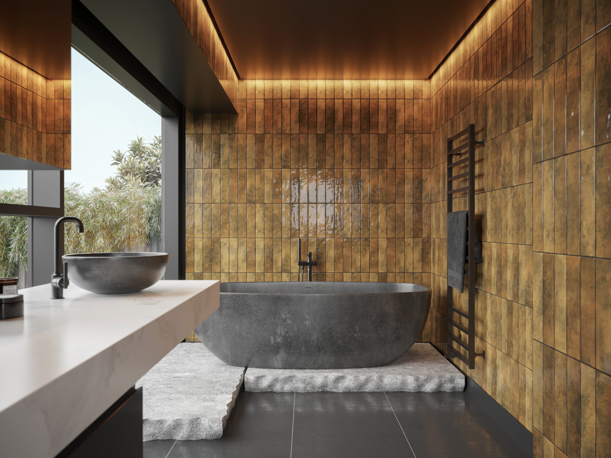 Carmel Cotto Gloss Subway Wall Tile 300x75mm