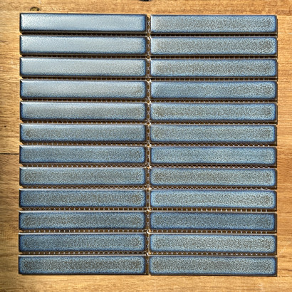 Mottled Grey Gloss Kit Kat Mosaic Tile 145x22mm