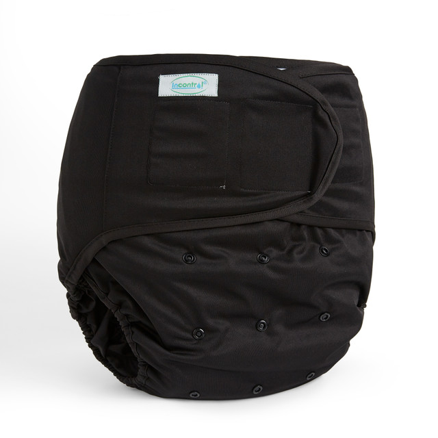 Black Adult Diaper Wrap | InControl Diapers