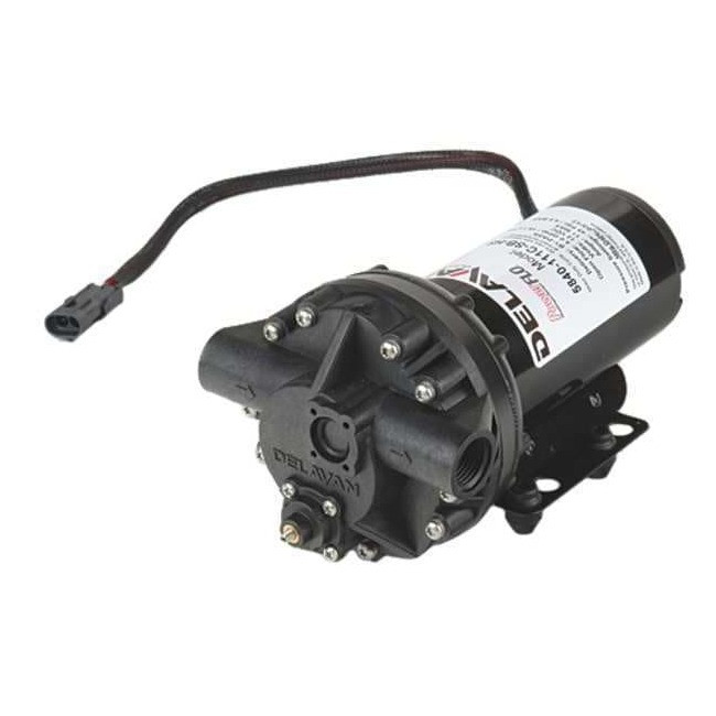Diaphragm Pump, Polypropylene, Santoprene, 12VDC, 4.0 GPM 140 Degrees F ...
