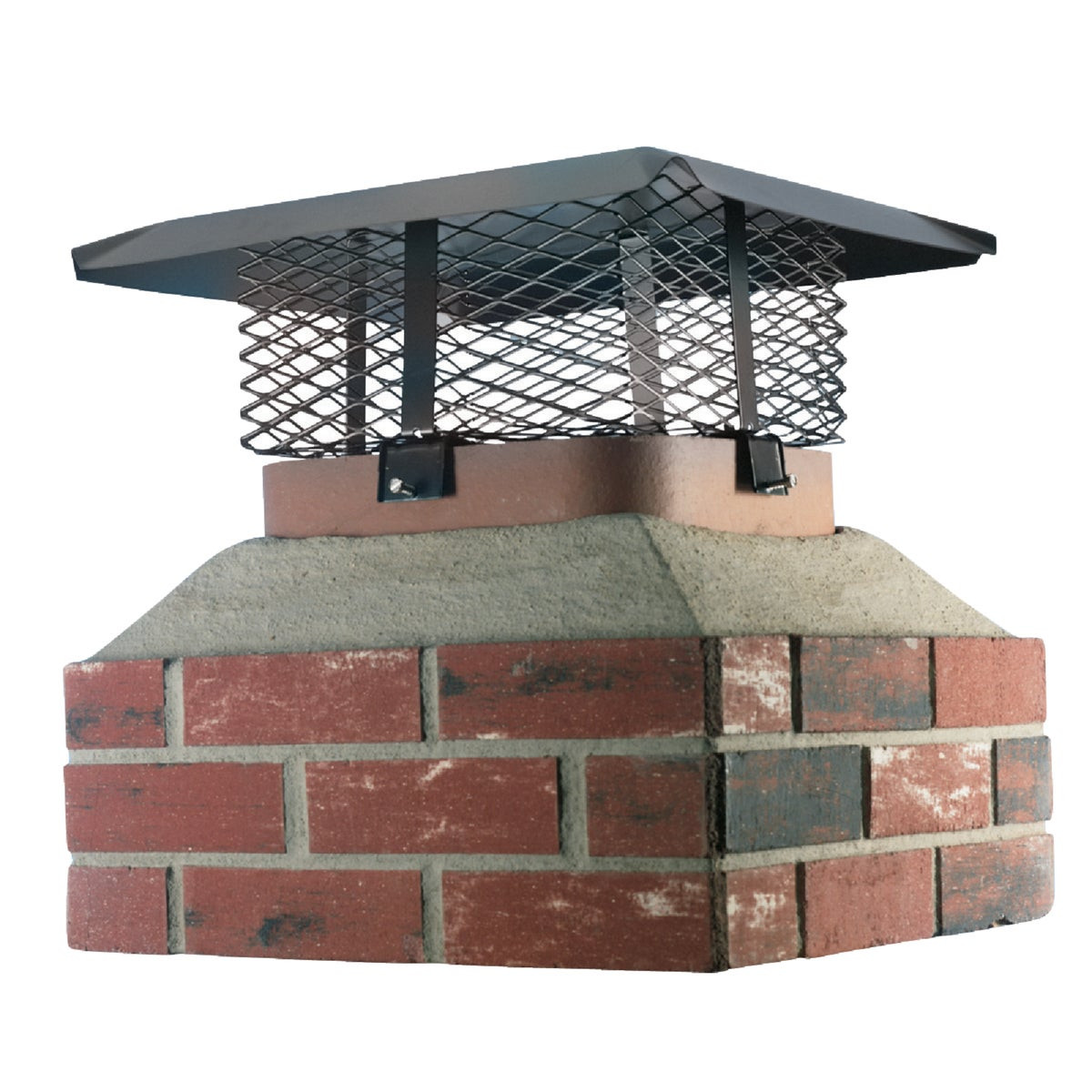 Shelter Adjustable Black Galvanized Steel Single Flue Chimney Cap for ...