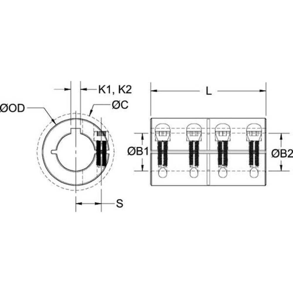 Ruland Coupling,One Piece,Bore Dia 3-4 In CLX-12-12-F - SIM Supply