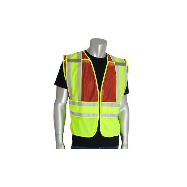 Pip Public Safety Vests,Ansi 207 302-PSV-RED-NL-2X-5X - SIM Supply