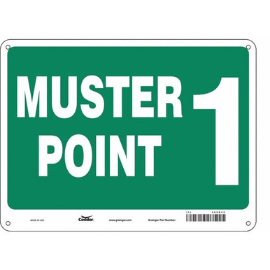 Condor Safety Sign,18 in x 24 in,Polyethylene 485G45 - SIM Supply