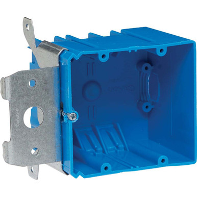 Carlon 2-Gang PVC Molded Old Work Dual Voltage Wall Box, 18 Cu. In. E ...