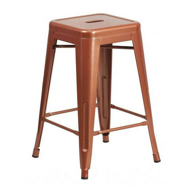 24" High Backless Copper Counter Height Stool ET-BT3503-24-POC-GG - SIM ...