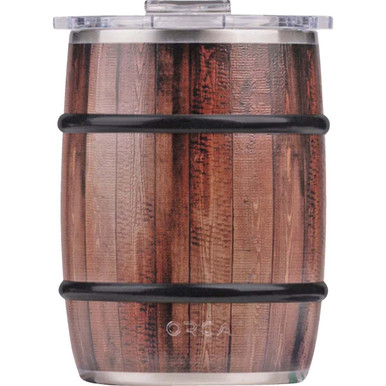Orca 24 Oz. Dark Oak Double Barrel Insulated Tumbler with Lid DB24OWG ...
