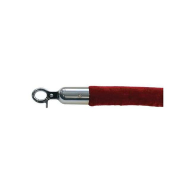 Queueway Barrier Rope,1-1-2 In x 8 ft,Red QWAYROPE-21-8-1P - SIM Supply