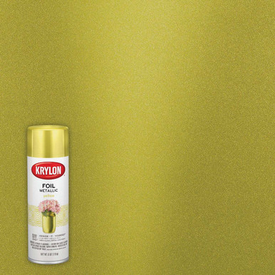 Krylon 8 Oz. Premium Foil Metallic Yellow Spray Paint K01084000 793006 ...