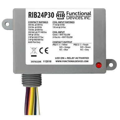 RIB Relays Enclosed Power Control Relay RIB24P30 MET-65197 - SIM Supply