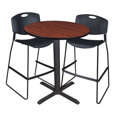 Cain Cain Cafe Table & Chair Sets, 36 W, 36 L, 42 H, Cherry ...