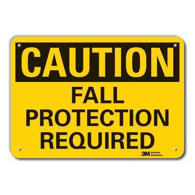 Lyle Rflctv Fall Caution Sign,10inx14in,Alum LCU3-0292-RA_14x10 - SIM ...