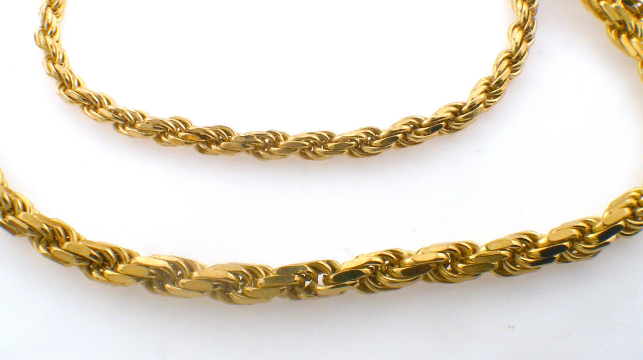 42 inch 4.2mm stering/18k gold plated chain