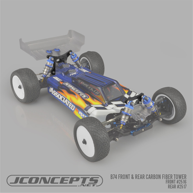 JConcepts RC10 B74 Carbon Fiber Rear Shock Tower - BeachRC.com