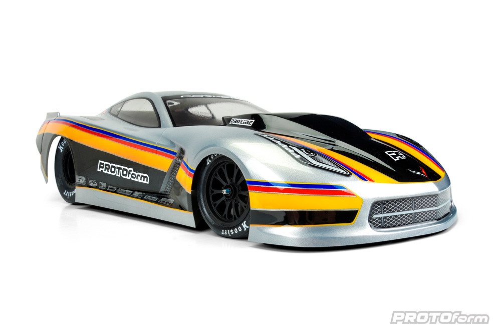 Chevrolet Corvette C7 1/10 Pro-Mod Short Course Drag Car Body By ...