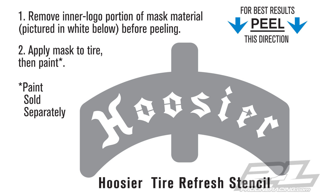 Pro-Line Hoosier Tire Refresh Stencil - BeachRC.com