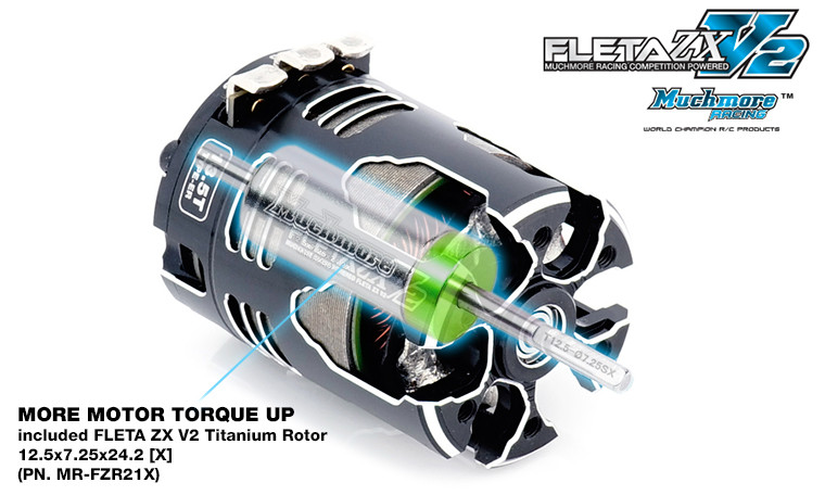 Muchmore FLETA ZX V2 13.5T ER Spec Brushless Motor (tuned by J. Pillars) - BeachRC.com