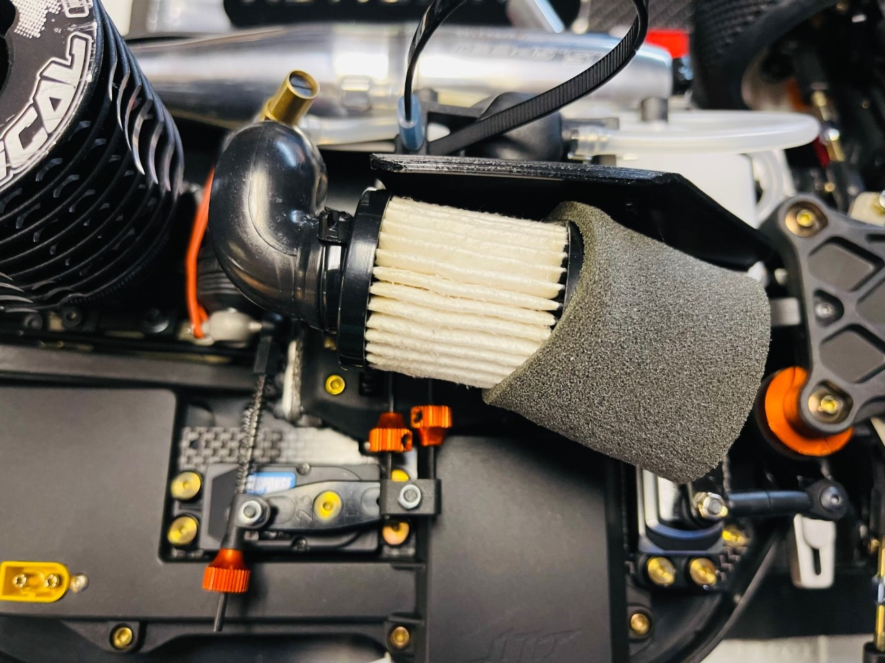 Klinik RC 100% Dry Air Filter 1/8 Nitro Buggy/Truggy w/ Pre-Filter (1 ...