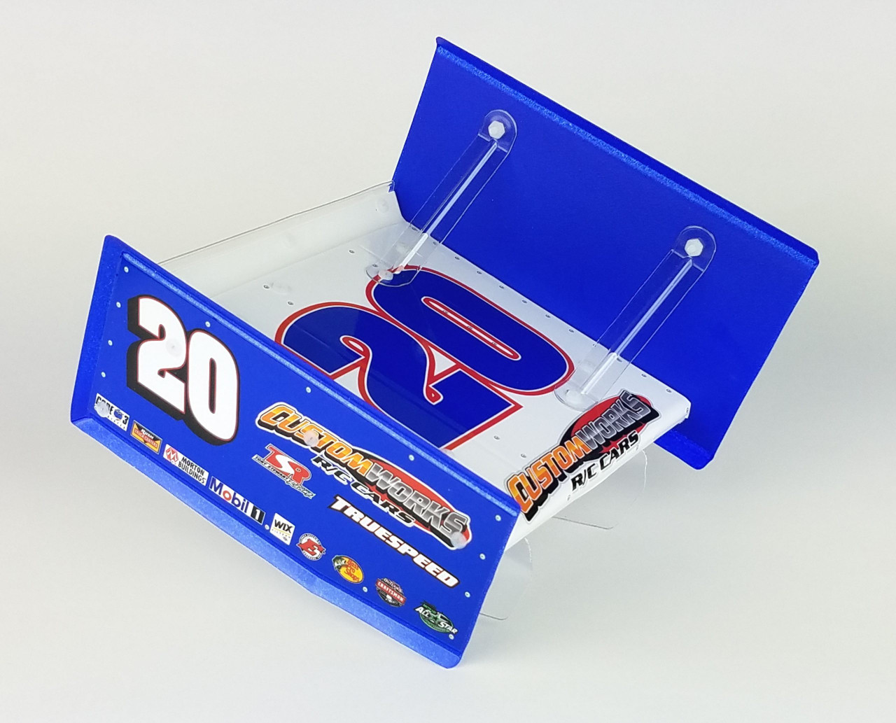 Custom Works Flat 6"x6" Top Wing w/Mounts - BeachRC.com