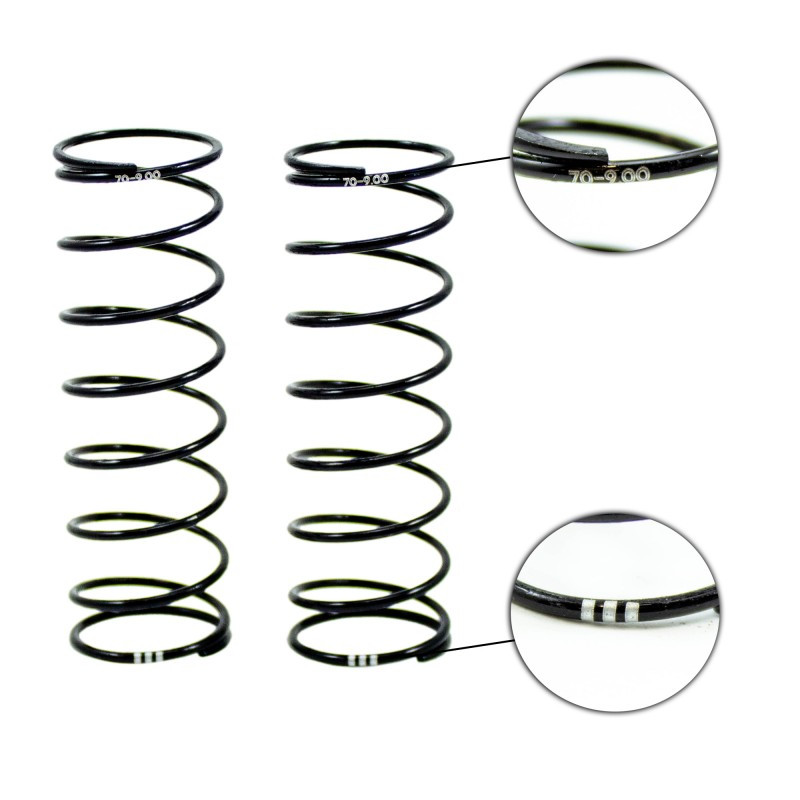 Ultimate Racing Front Shock Springs (70MM 1.6/9.0T) (3 DOTS) (2PCS ...