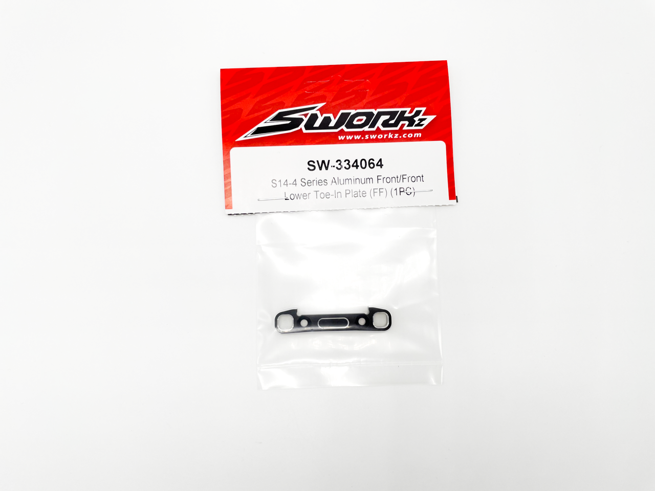 SWORKz Aluminum Front/Front Lower Toe-In Plate (FF) (1PC) - BeachRC.com