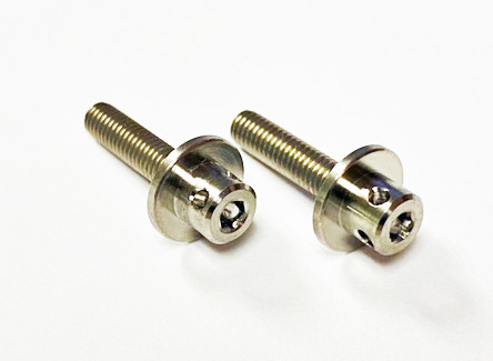 Custom Works Silver Titanium Wing Mount Bolts - BeachRC.com