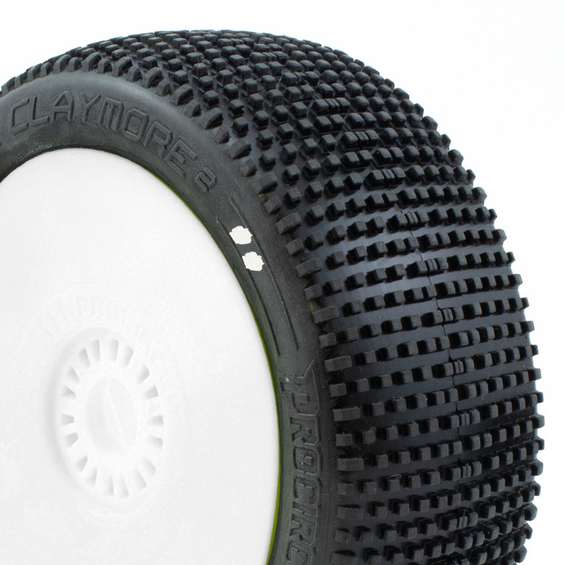 ProCircuit Claymore V2 S1 Buggy Tires Super-Soft Pre-Mounted White ...