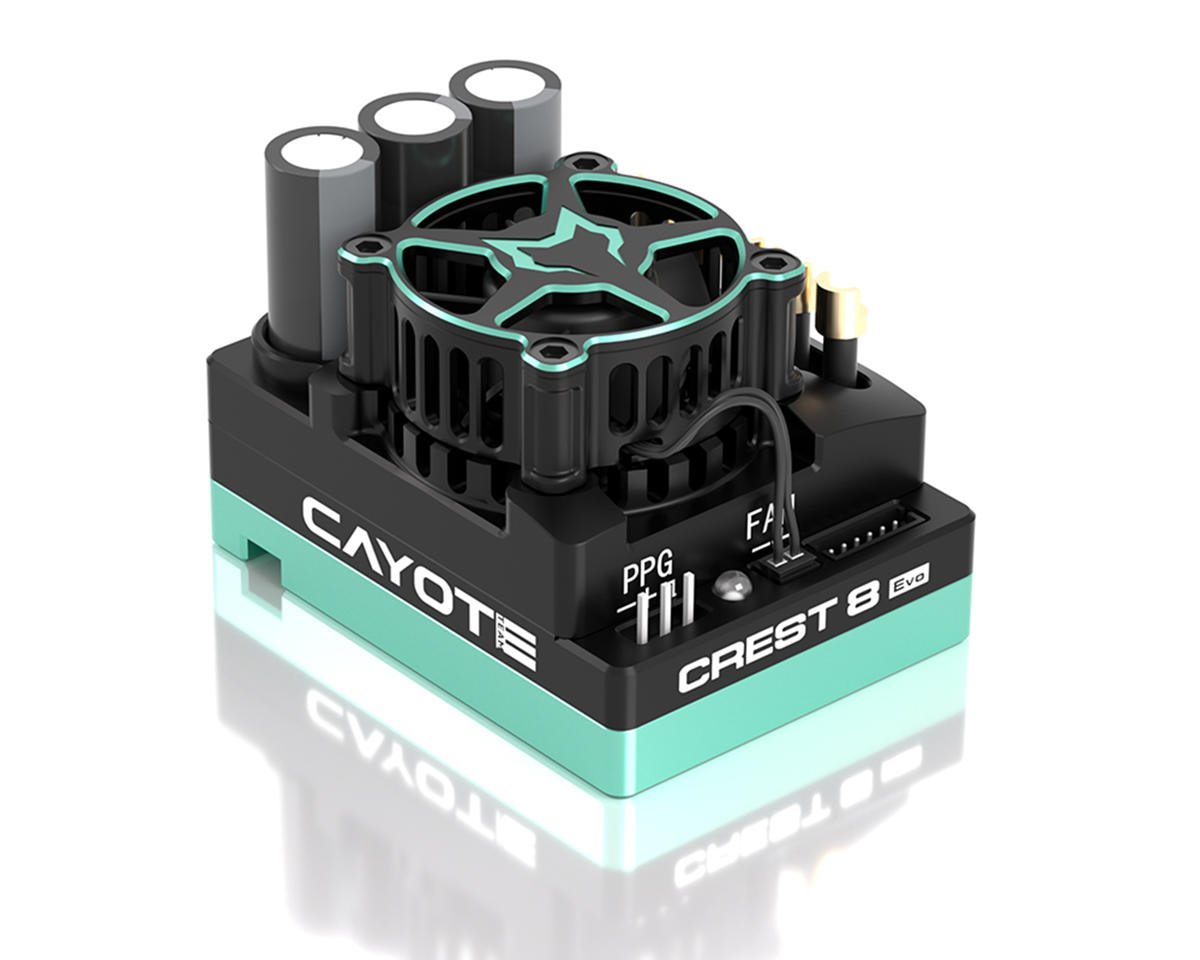 Cayote Crest 8 EVO 1/8 200A Sensored Brushless ESC w/Bluetooth ...