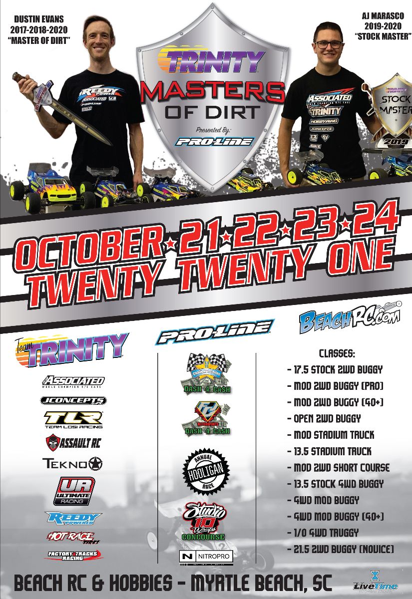 7th Annual Team Trinity Masters Of Dirt Presented By Pro-Line Signups ...